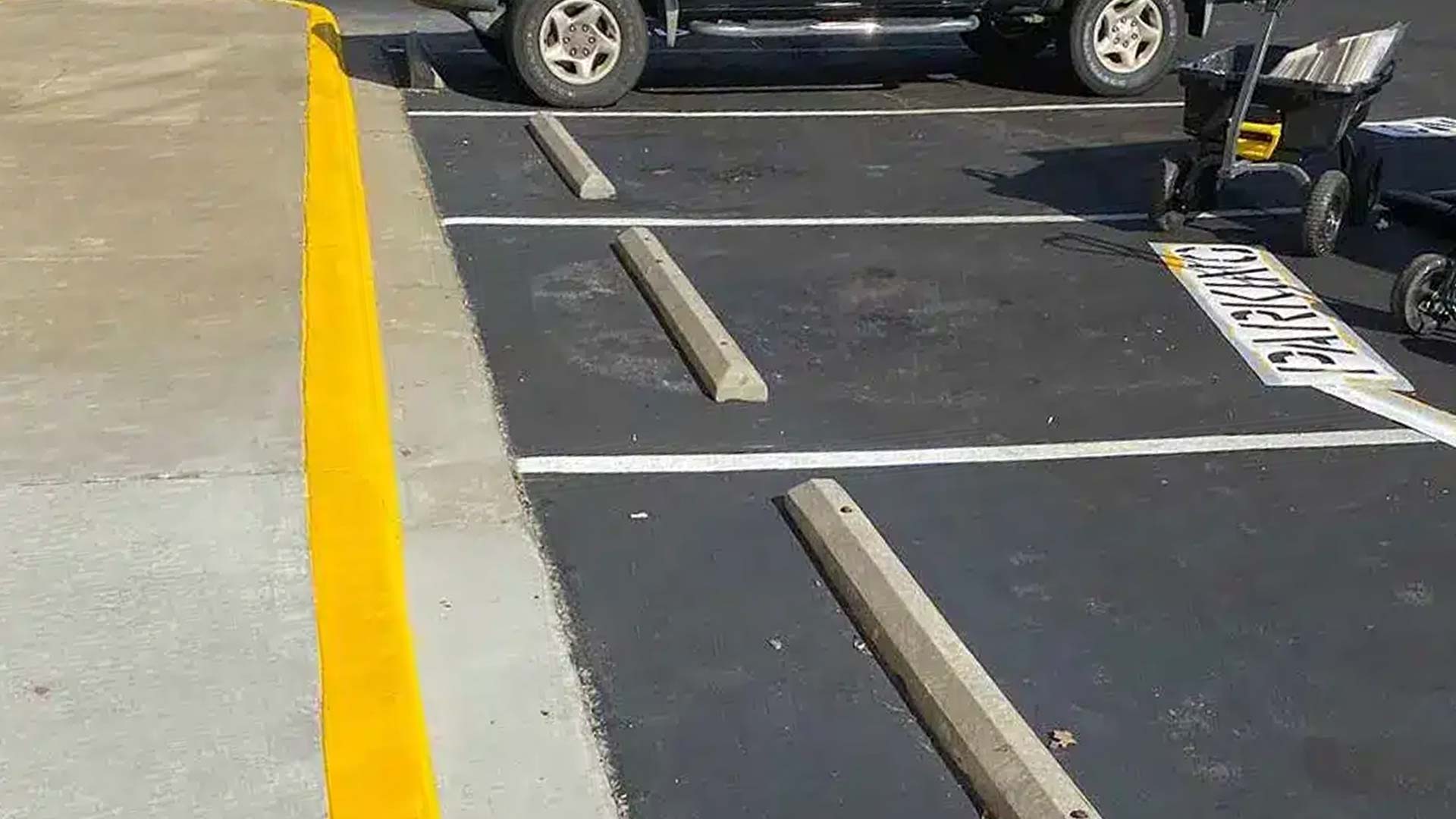 Wheel Stop Installation in Charlotte, NC | Proline